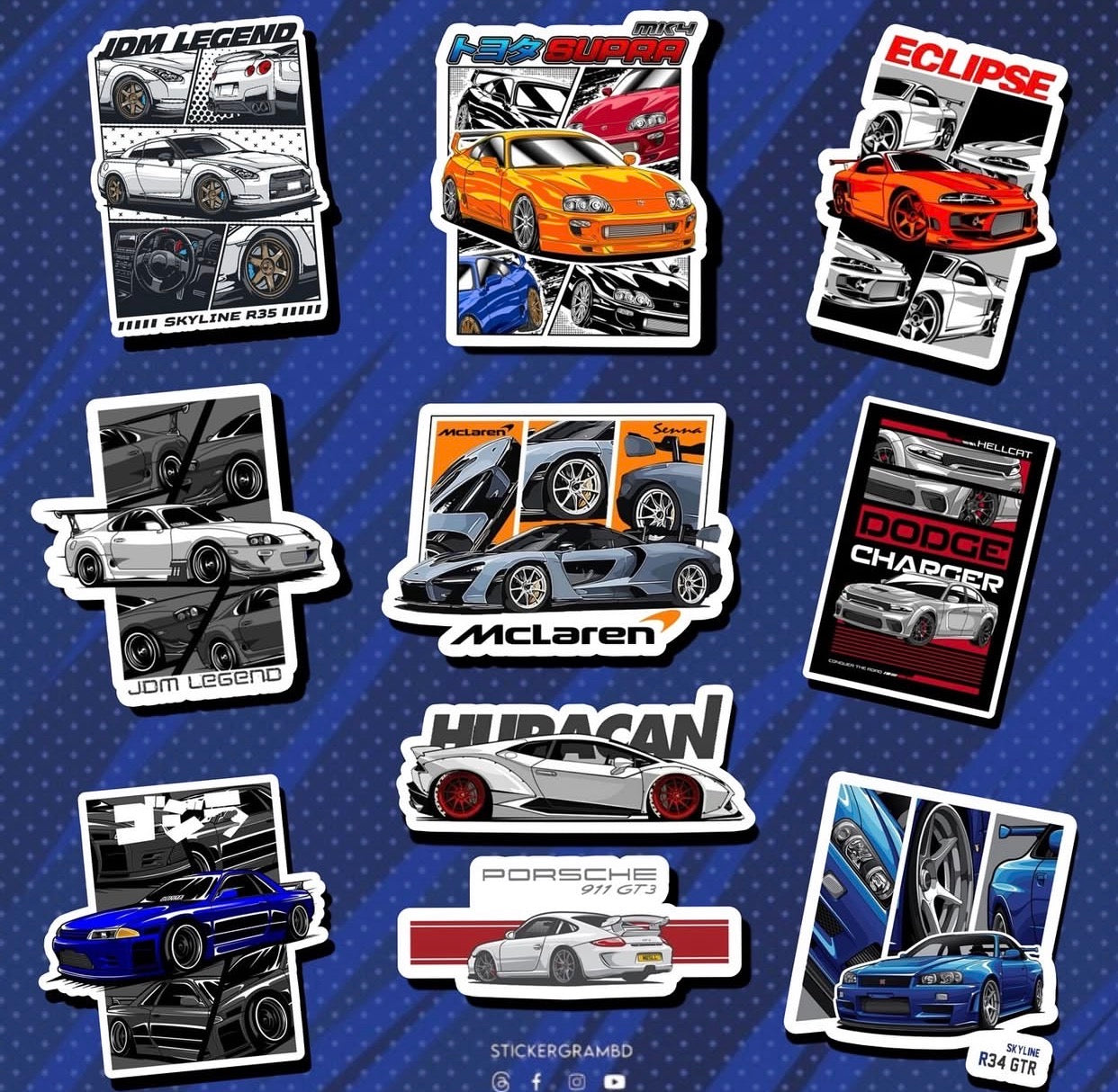 Cars Sticker Set 04 – Stickergram BD
