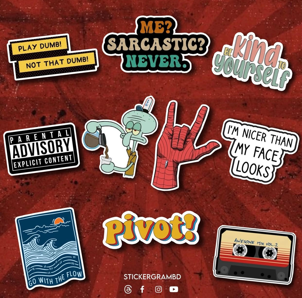 Sarcastic Sticker Set 01 – Stickergram BD