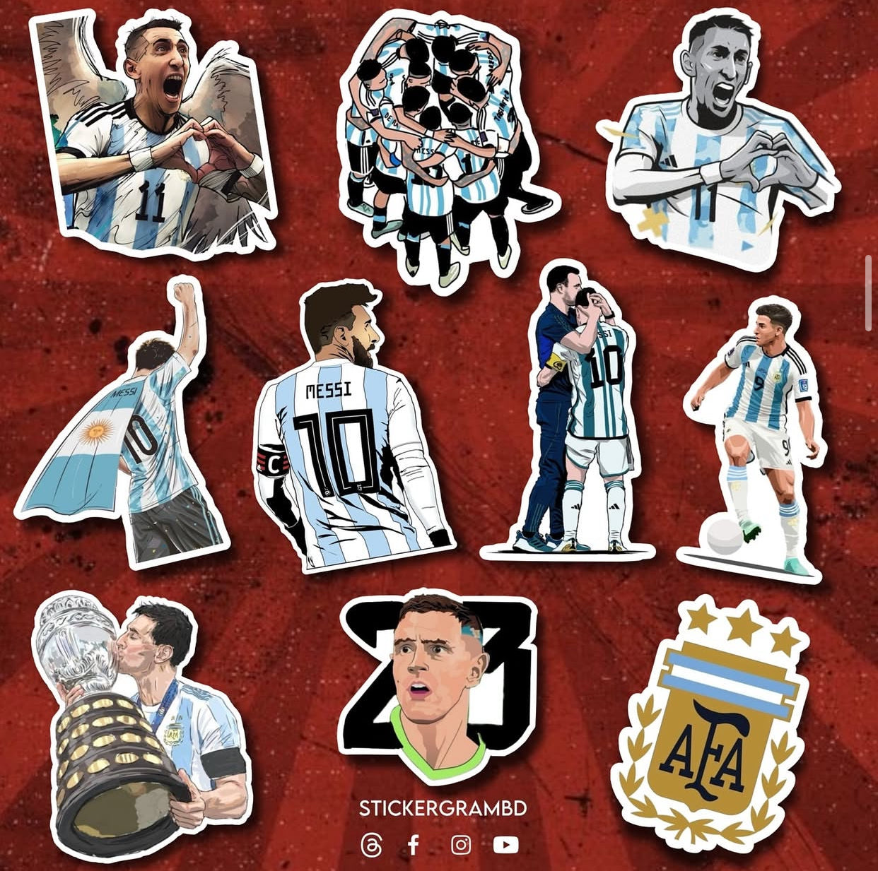 Argentina Sticker Set 02 – Stickergram BD