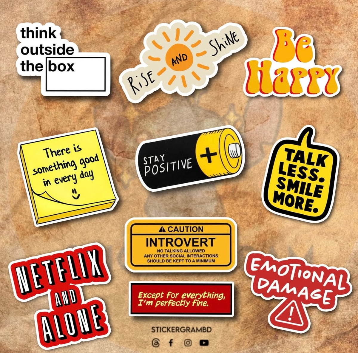 Quotes Sticker Set 01 – Stickergram BD