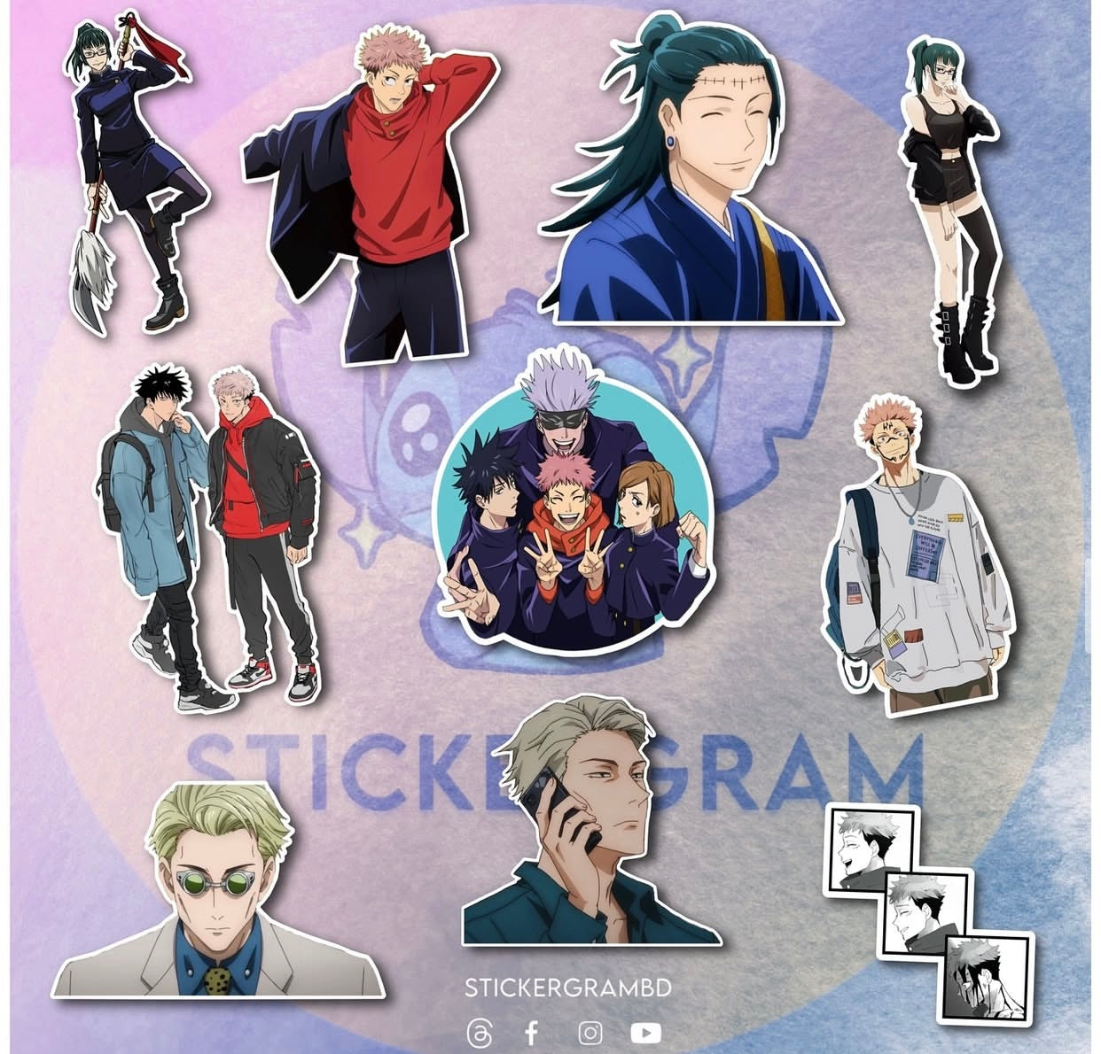 JJK Sticker Set 01 – Stickergram BD