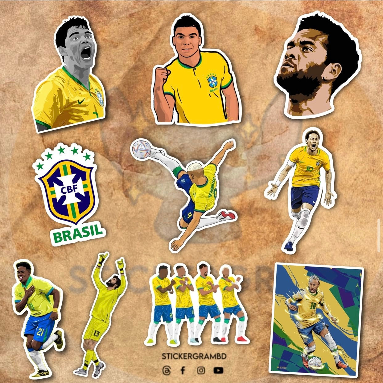 Brasil Sticker Set – Stickergram BD