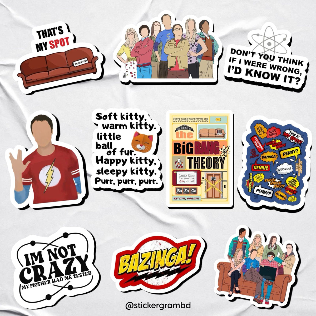 Big Bang Theory Sticker Set – Stickergram BD